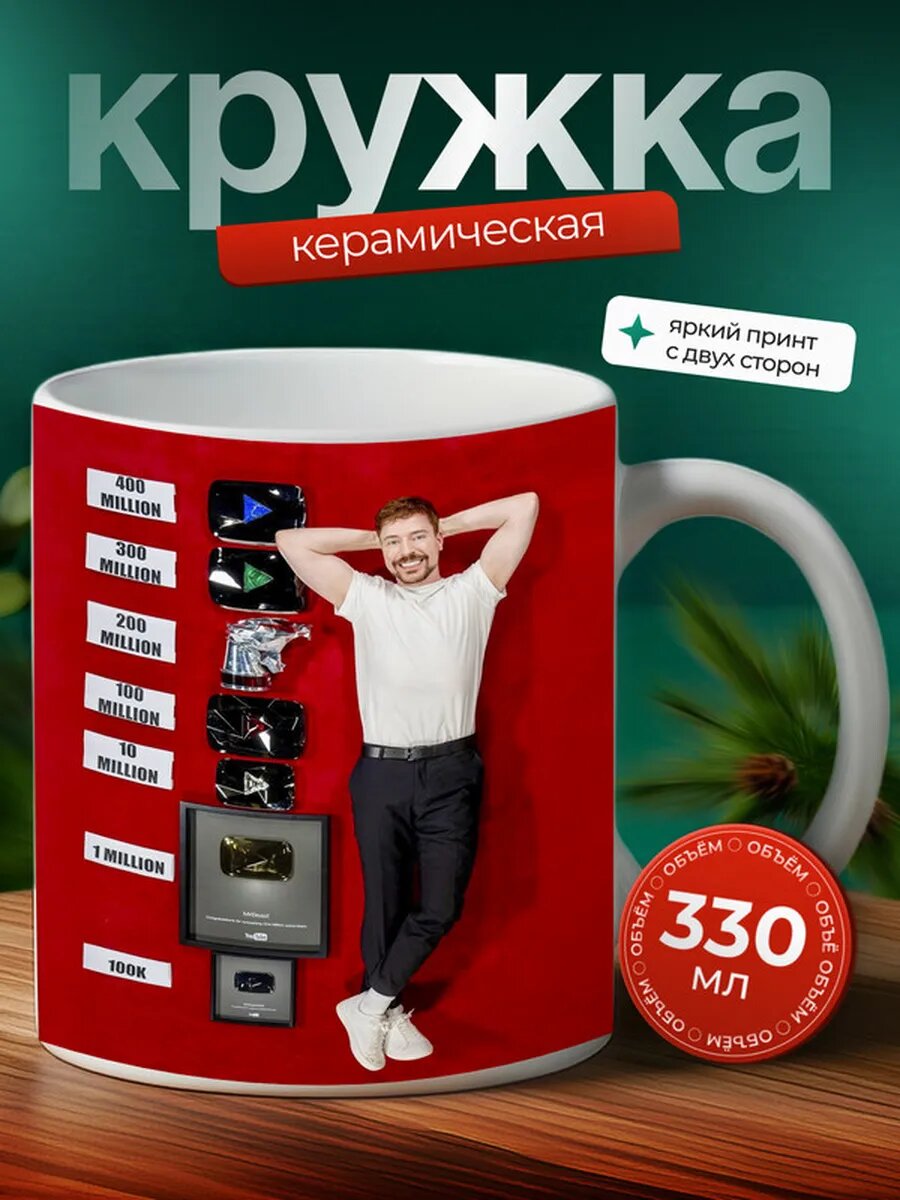Кружка MrBeast Мистер Бист 23,