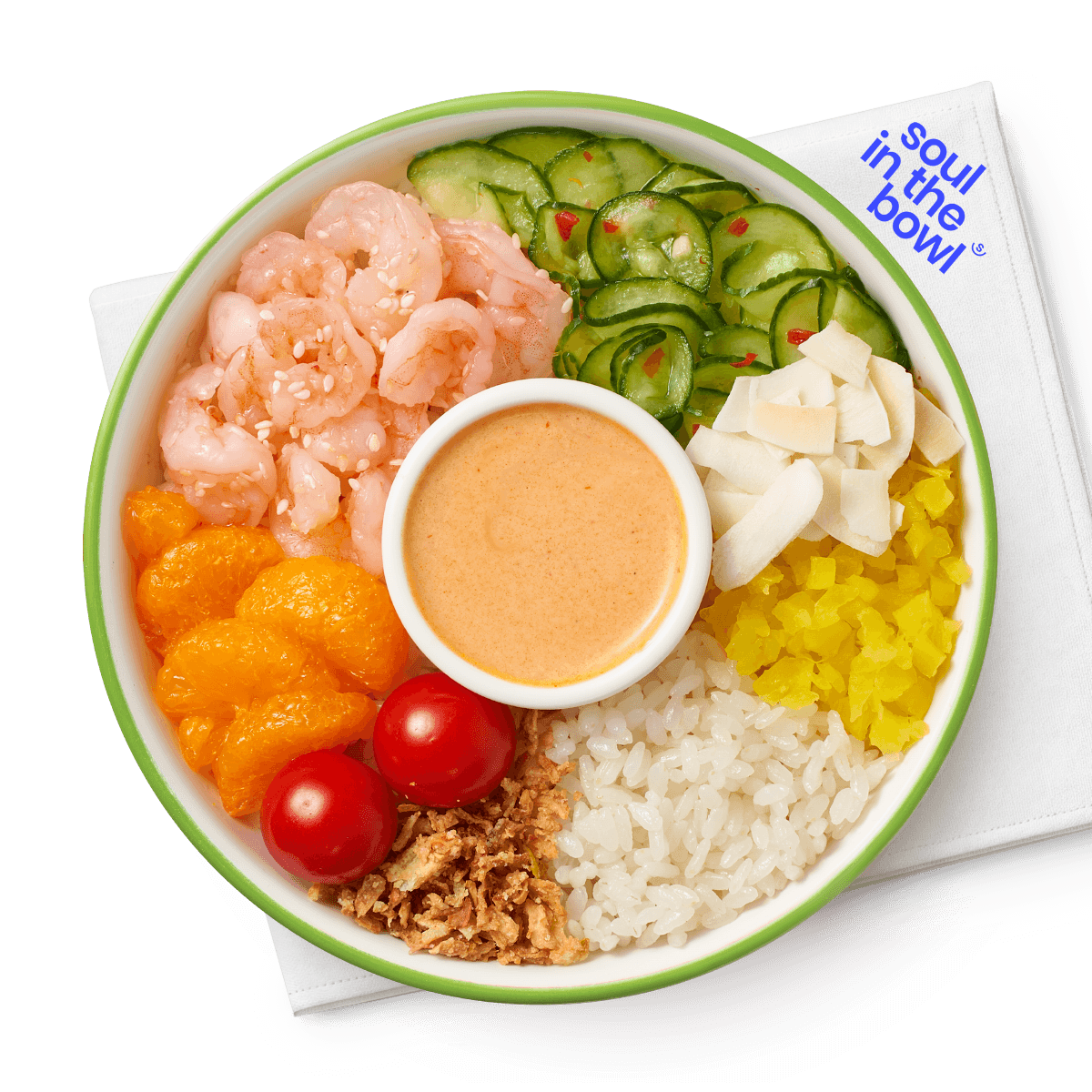 Поке с креветками "Soul in the Bowl" с соусом "Том-ям", 210 г