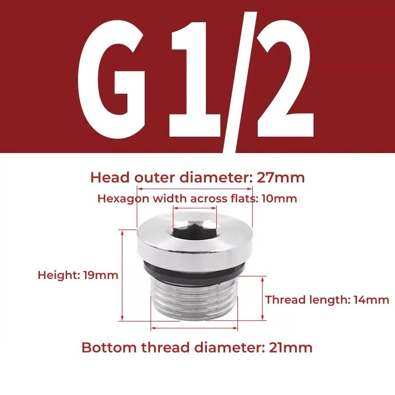 Заглушка масляная нержавеющая сталь 304 G3/8 G3/4 G1/8 G1-1/4 ~ 1-2 дюйма