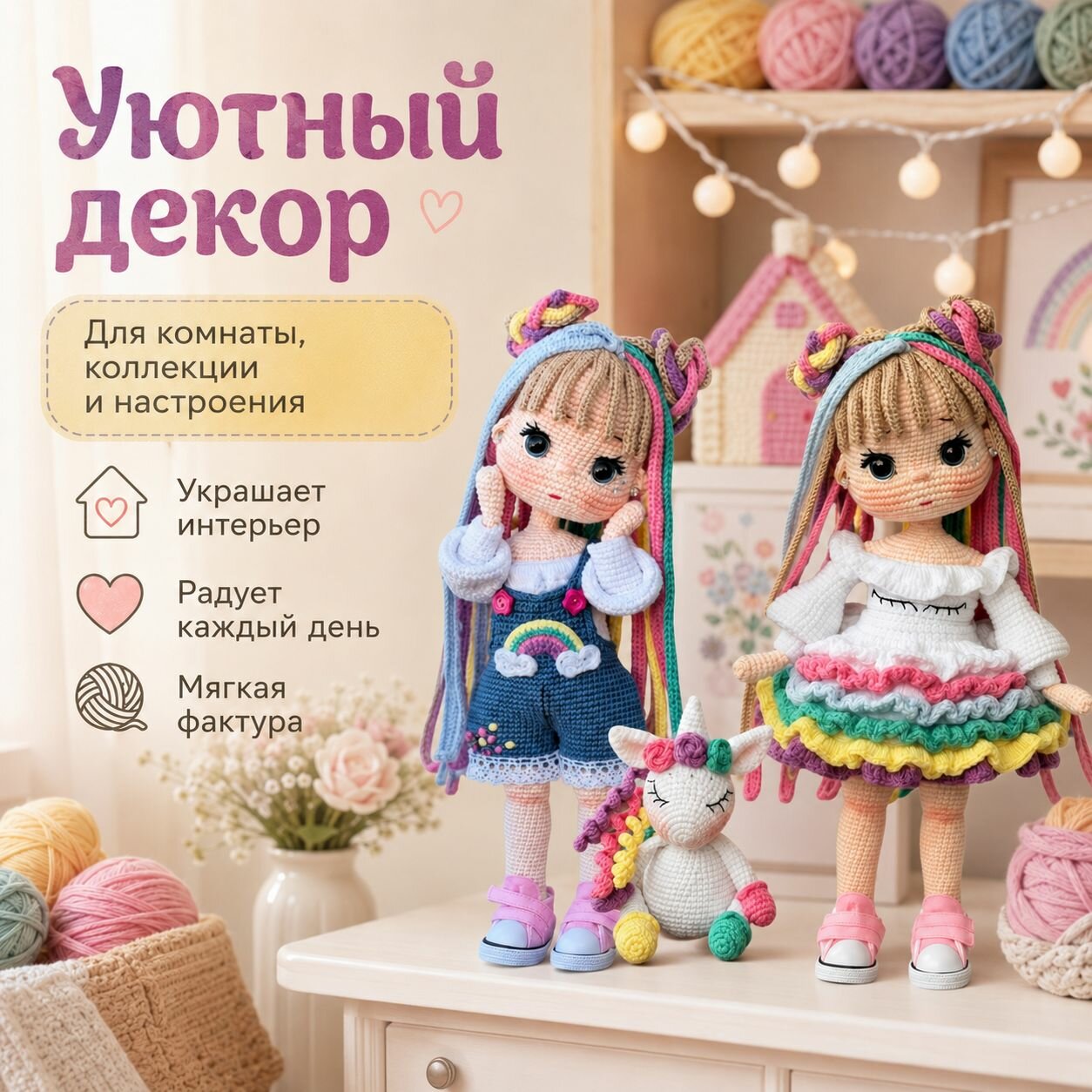 Набор инструментов для вязания "Серый пятнистый тигр", 19х23 см, от 6 лет