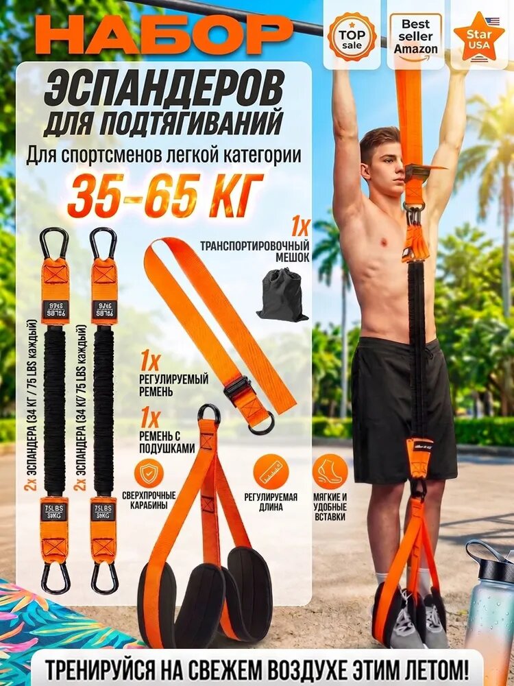 Набор эспандеров для подтягивания / Резинки для подтягивания