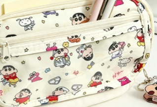 Пенал с принтом Crayon Shin-chan, многоотделочная вместительная сумка для канцелярских принадлежностей, 1 шт. — фото 1