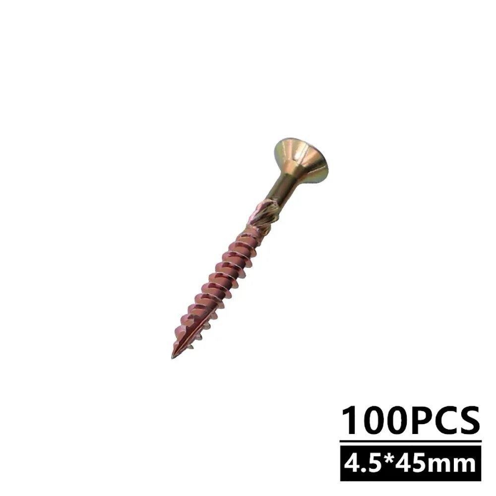 Саморезы оцинкованные M5 с плоской головкой T25 35/45/60/80 мм 100 шт. 100pcs 4.5x45mm