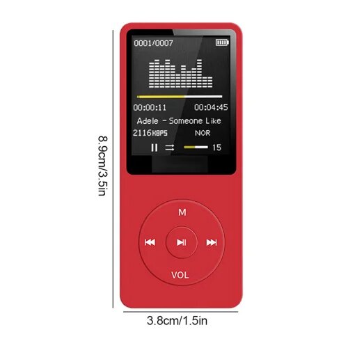 MP4-плеер NVPONE, красный