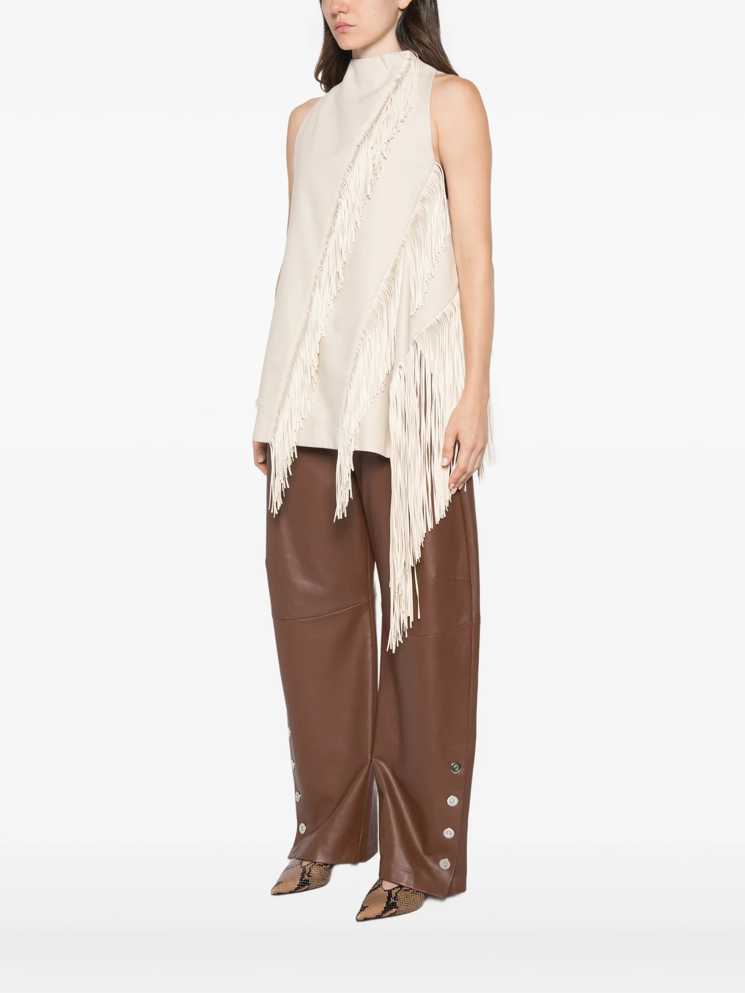 Топ SPORTMAX Fringe-detail sleeveless top, размер 44 — фото 1