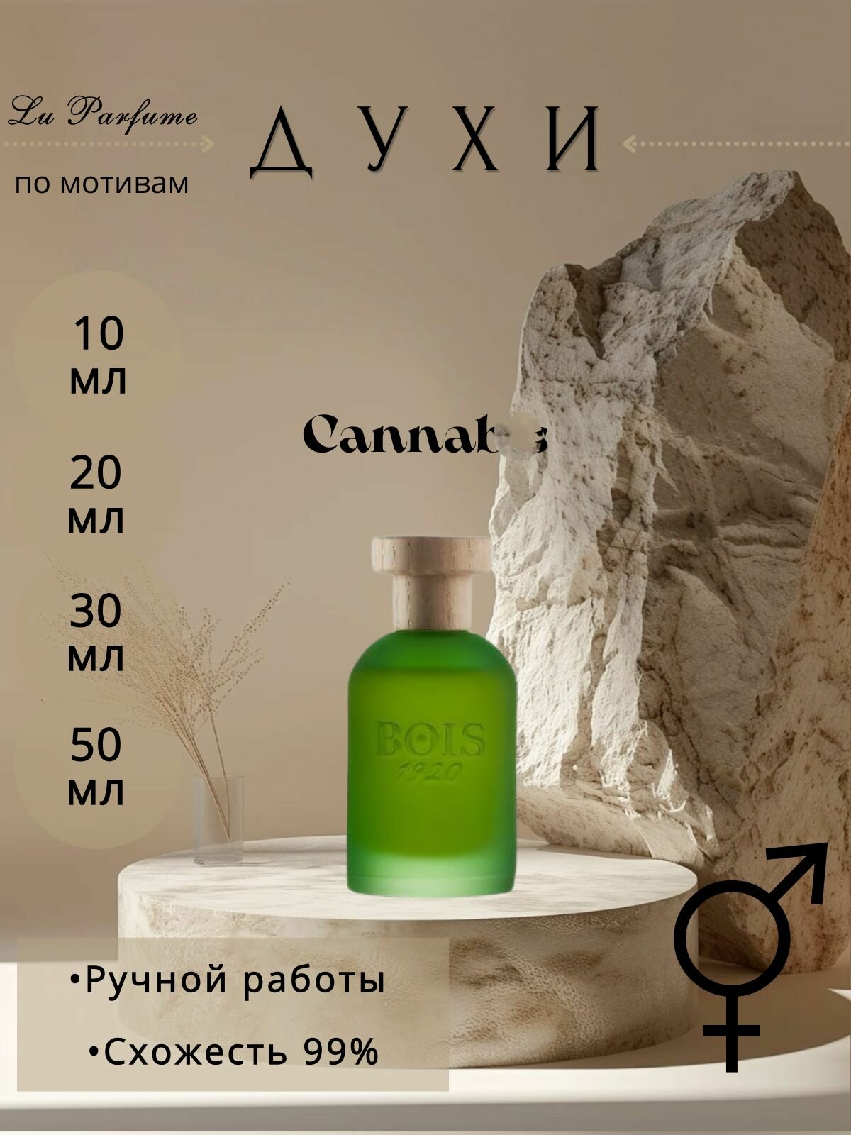 Духи ручной работы по мотивам 'Cann Bois', для мужчин и женщин