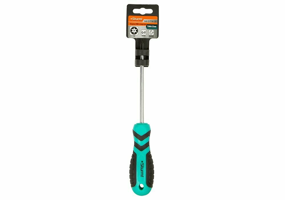 Отвертка TORX TT30H*125мм, с отверстием, CrV магнитный наконечник Sturm! 1040-23-TT30-125