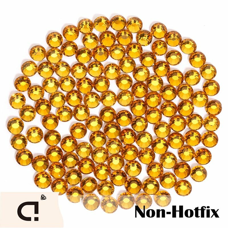 DUCrystal хрустальные стразы разноцветные без hotfix 1440 шт Желтый, SS8-1440pcs, gold yellow