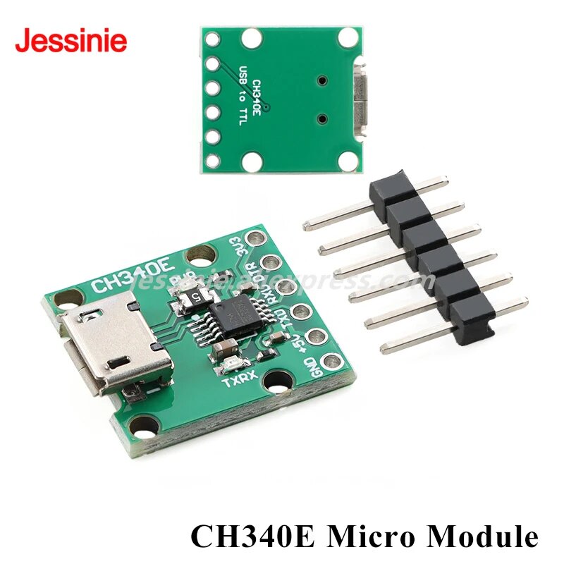Jessinie CH340E/CH340C/CH9340C USB to TTL Converter Module