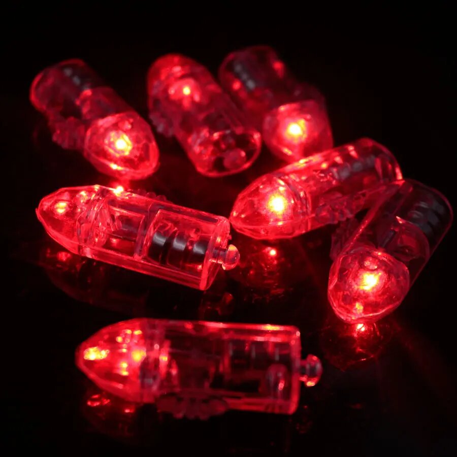 10 LED пуль-светодиодов, красный