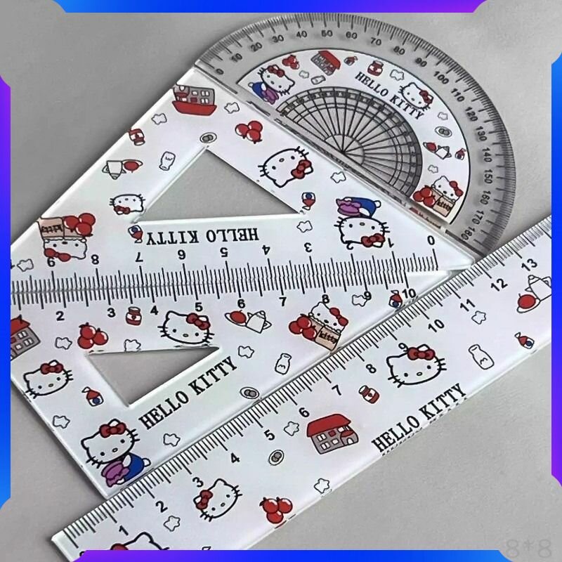 Линейка Привет, Китти / Hello Kitty, набор из 4 предметов набор линеек