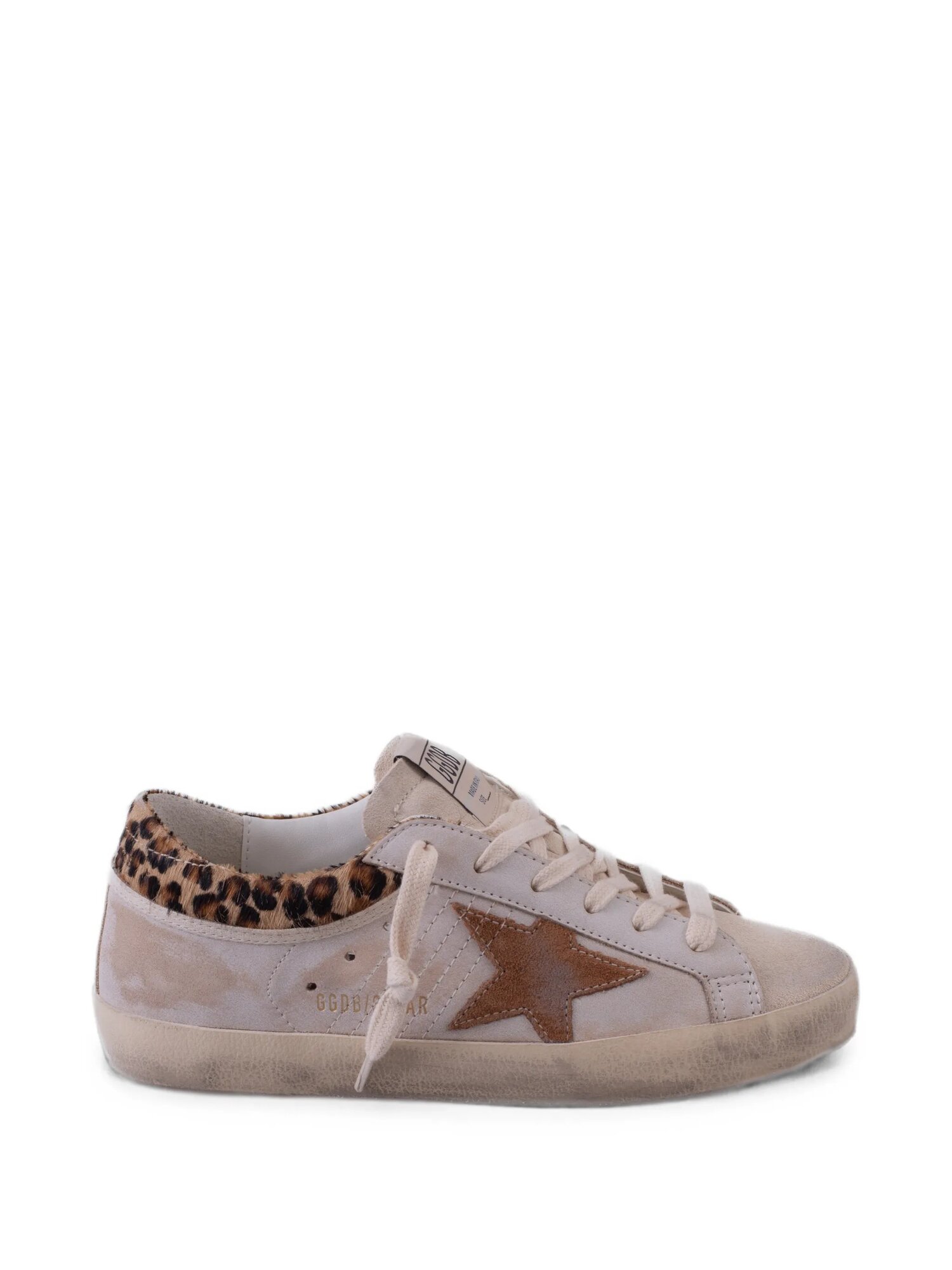 Кроссовки Super-Star leopard-print sneakers