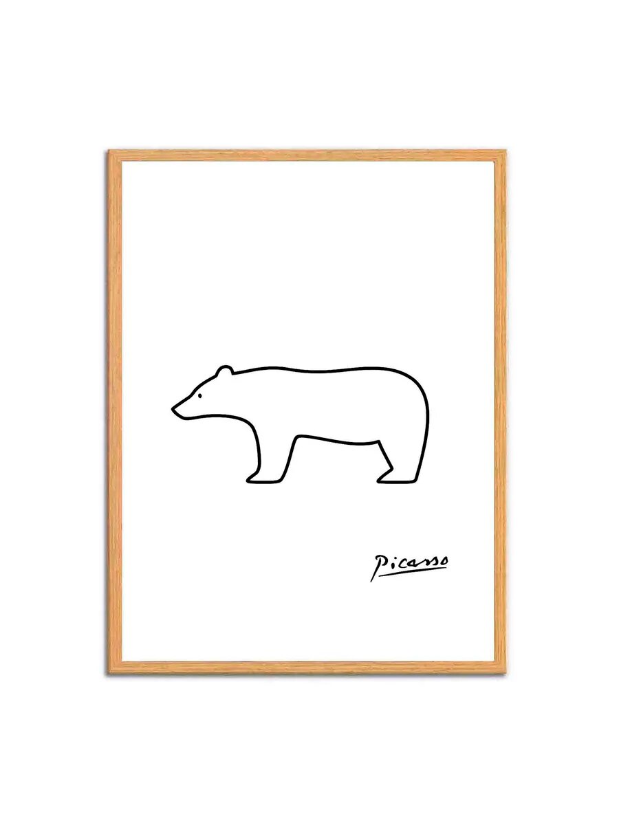 Медвежье животное , Пабло Пикассо, Плакат 30x42см