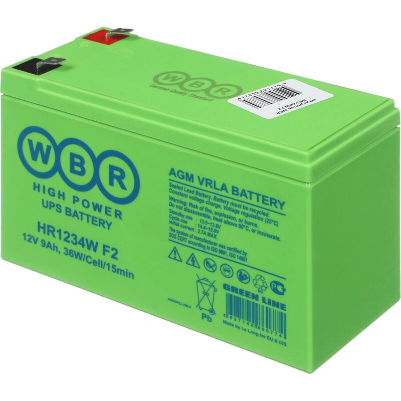Батарея для ИБП WBR HR1234W F2 12В 9А. ч