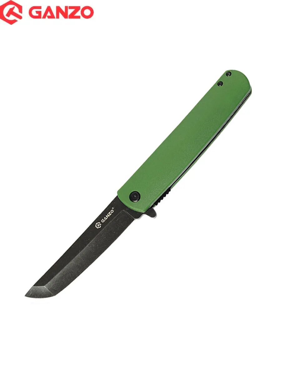 Нож Ganzo G626 складной туристический флиппер Tanto зеленый