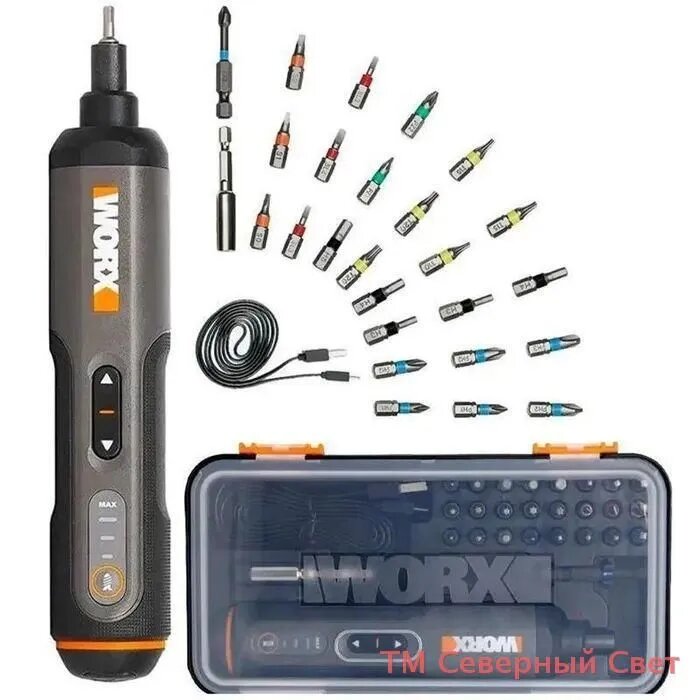 Набор отверток WORX WX240, 24 шт, с подсветкой, для дома