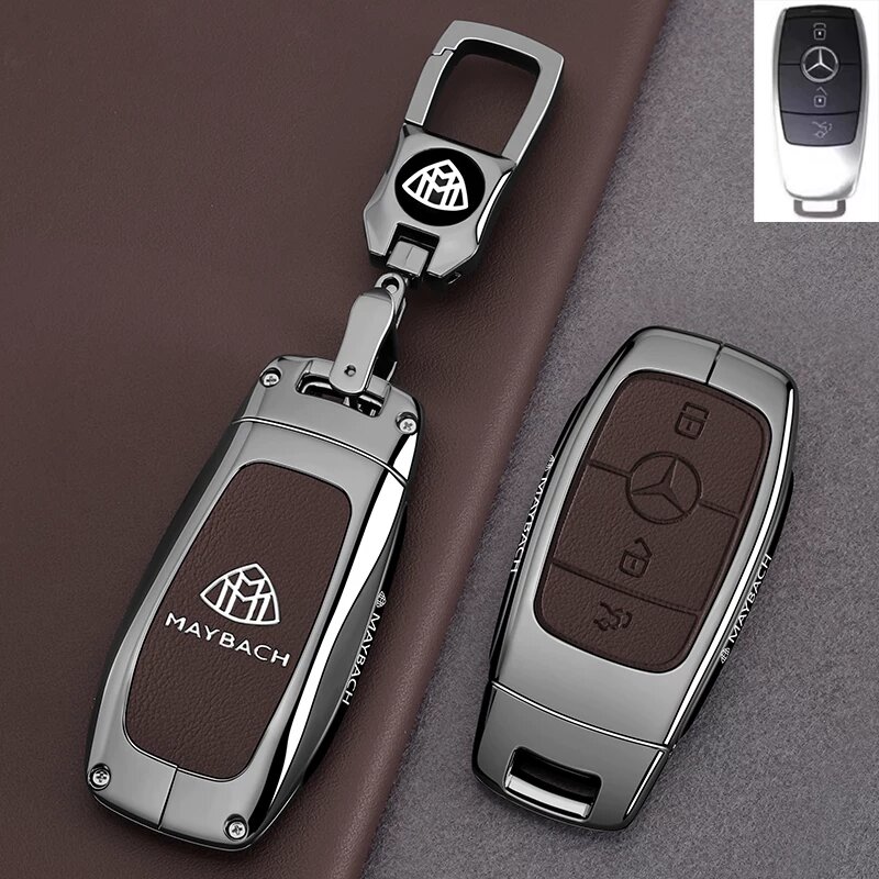 Чехол для ключа Mercedes-Maybach с клипом Maybach B-стиль, темно-коричневый аксессуар