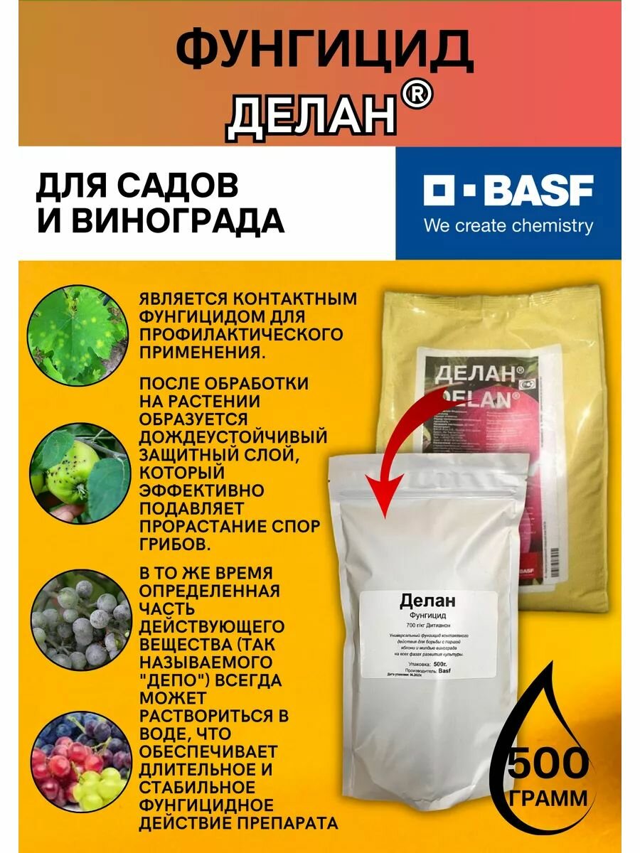 Фунгицид Делан, 500 гр.