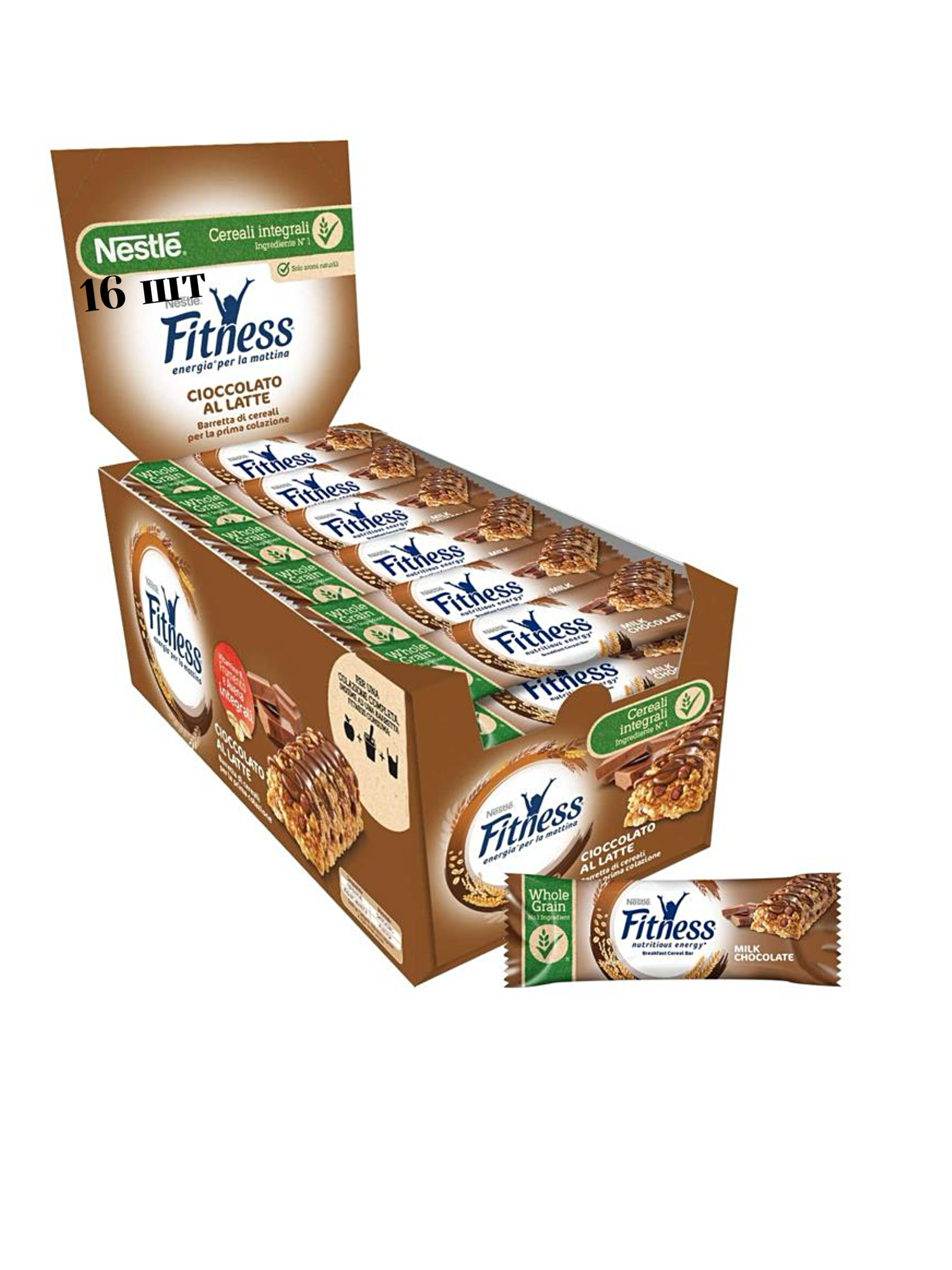 Nestle Fitness Delice Milk Chocolate /Батончик Фитнес с молочным шоколадом, 22,5г х 16 шт (Германия)