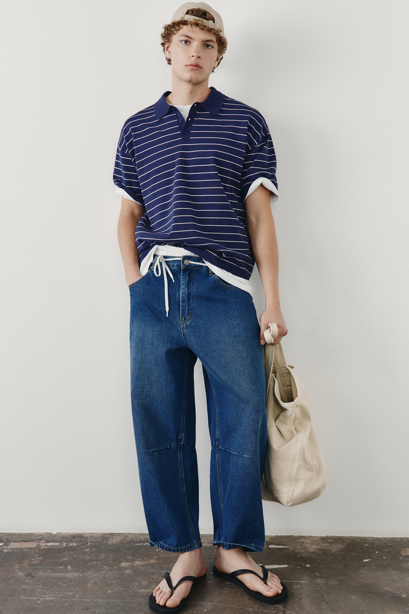 Джинсы широкие Befree basic, размер 34/176 JEAN, индиго