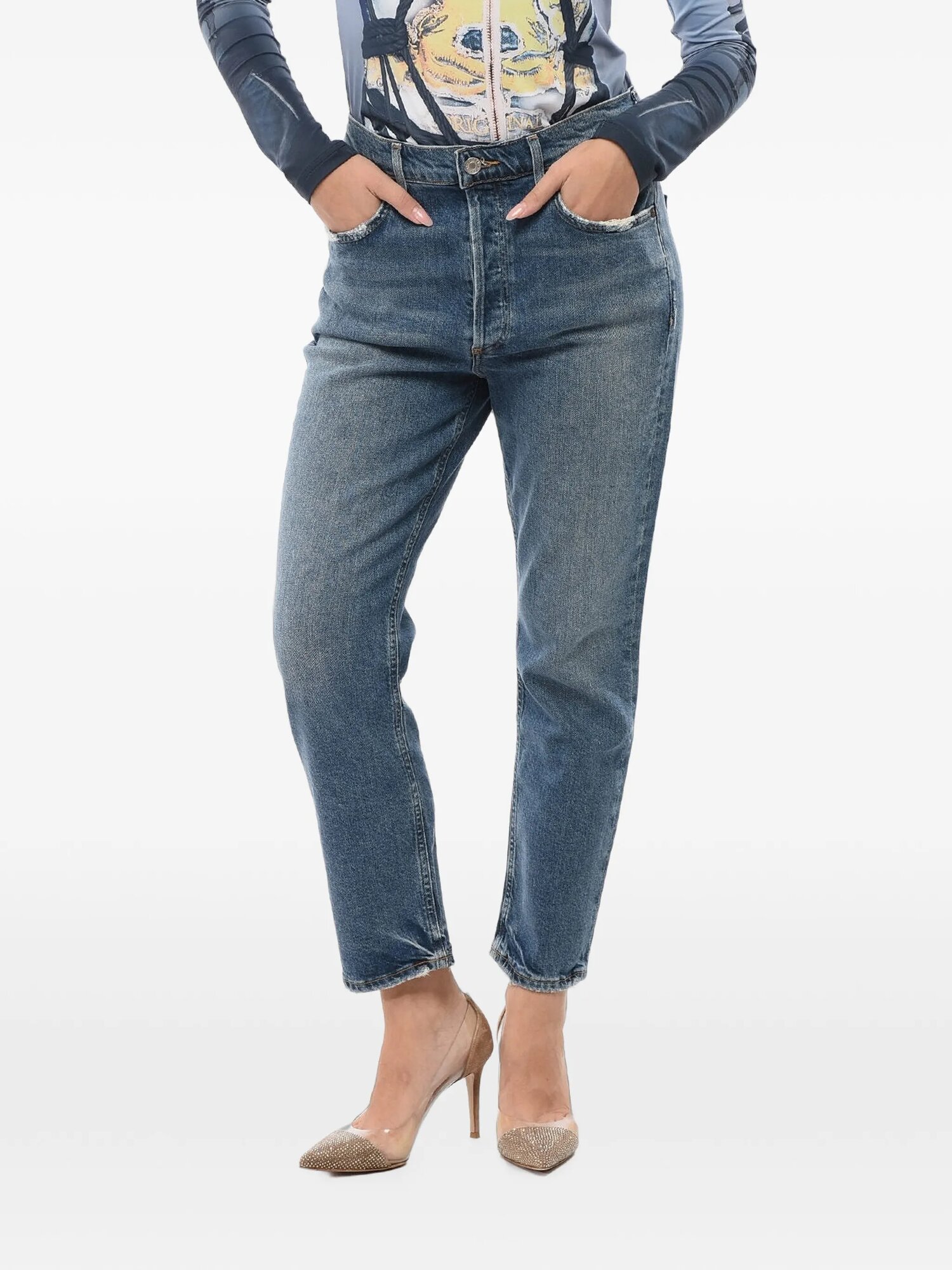 Джинсы AGOLDE Riley straight-fit jeans