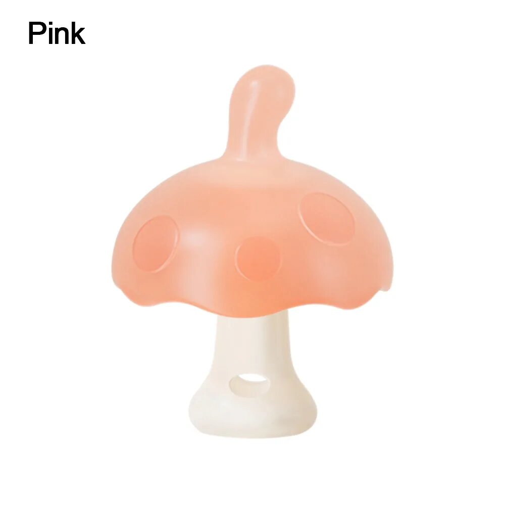 Детский силиконовый прорезыватель-грибок Розовый, Style4 Pink