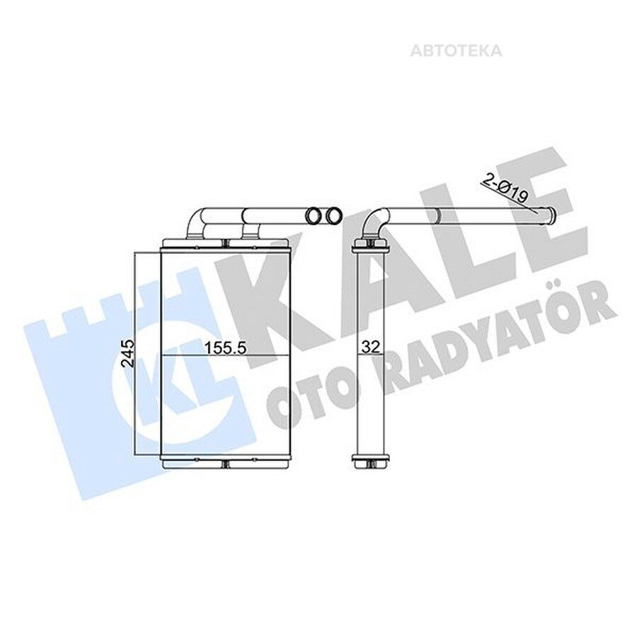 Радиатор отопителя салона CHEVROLET/OPEL CAPTIVA/ANTARA 06- паяный KALE 355240