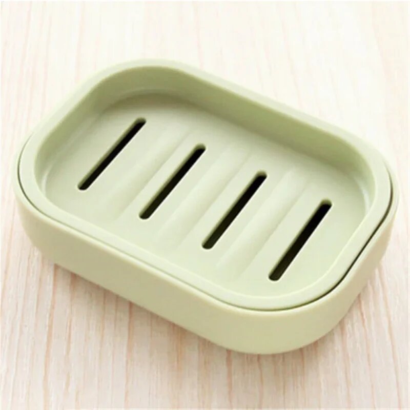 Пластиковая двойная подставка для мыла Зеленый, Light green 1PCS
