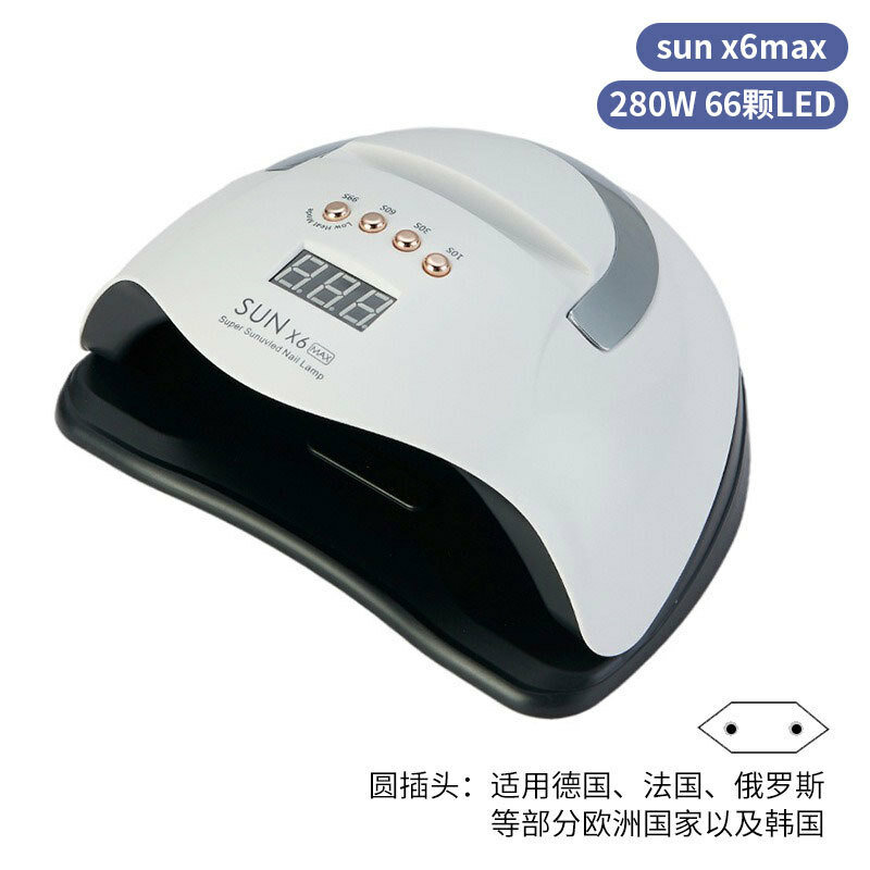 Sun X6Max 66 Светодиодов Белая УФ-лампа для маникюра с европейским разъемом для Германии, Франции, России, Кореи