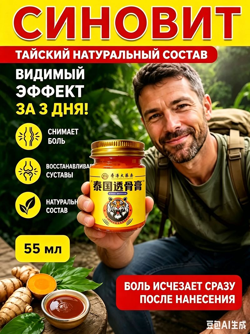 Мазь от боли в коленном суставе при синовите, мазь от боли в суставаX, Китайские травы,55.5 r китайские травы для суставов обезболивающая мазь при синовите коленного сустава