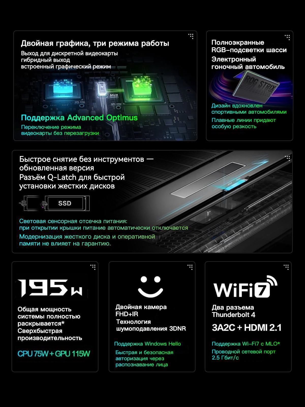 Игровой ноутбук ASUS ROG Strix G16, U9-275HX, RTX5070,16ГБ/1ТБ, Русская раскладка — фото 1