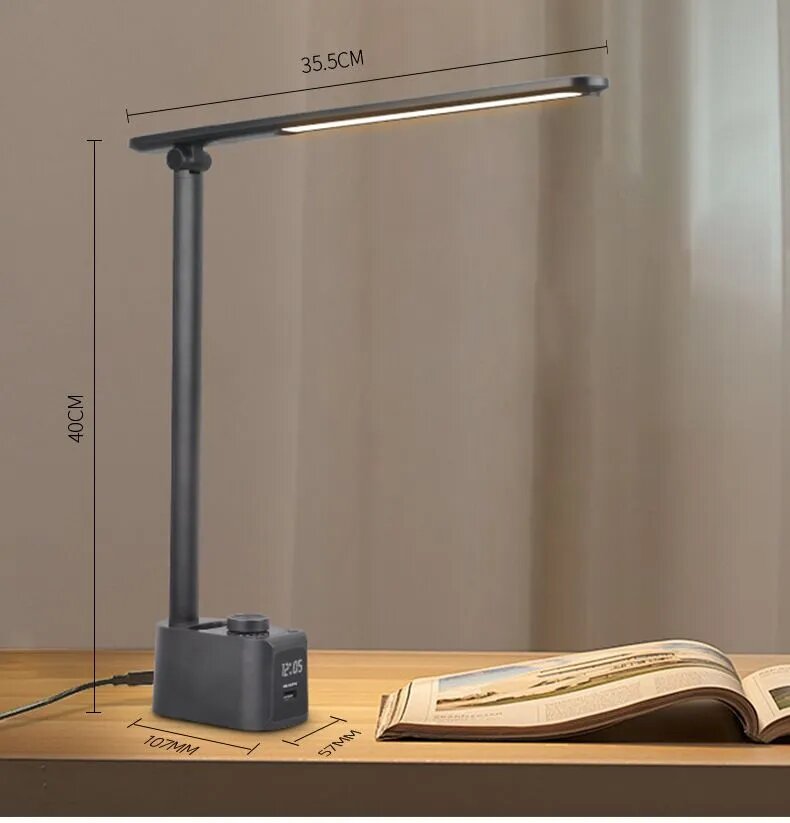Настольная лампа Touch Dimmable LED, 10 Вт, перезаряжаемая, дневной свет, складная и вращающаяся, 5000 мАч, современная беспроводная лампа для улицы, офиса и тумбочки