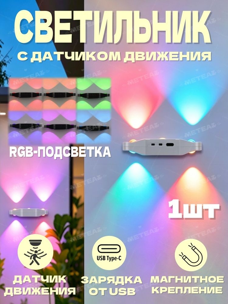 Meteai Настенный светильник, 2 Вт настенная лампа бра источник света