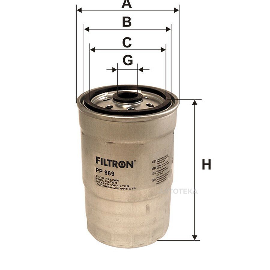 Фильтр топливный FILTRON PP969