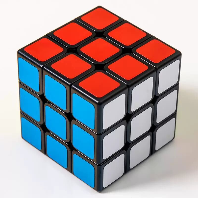 Официальный 3x3 кубик Рубика для начинающих, черный цвет, обучающая головоломка для детей, соревновательный стандарт,