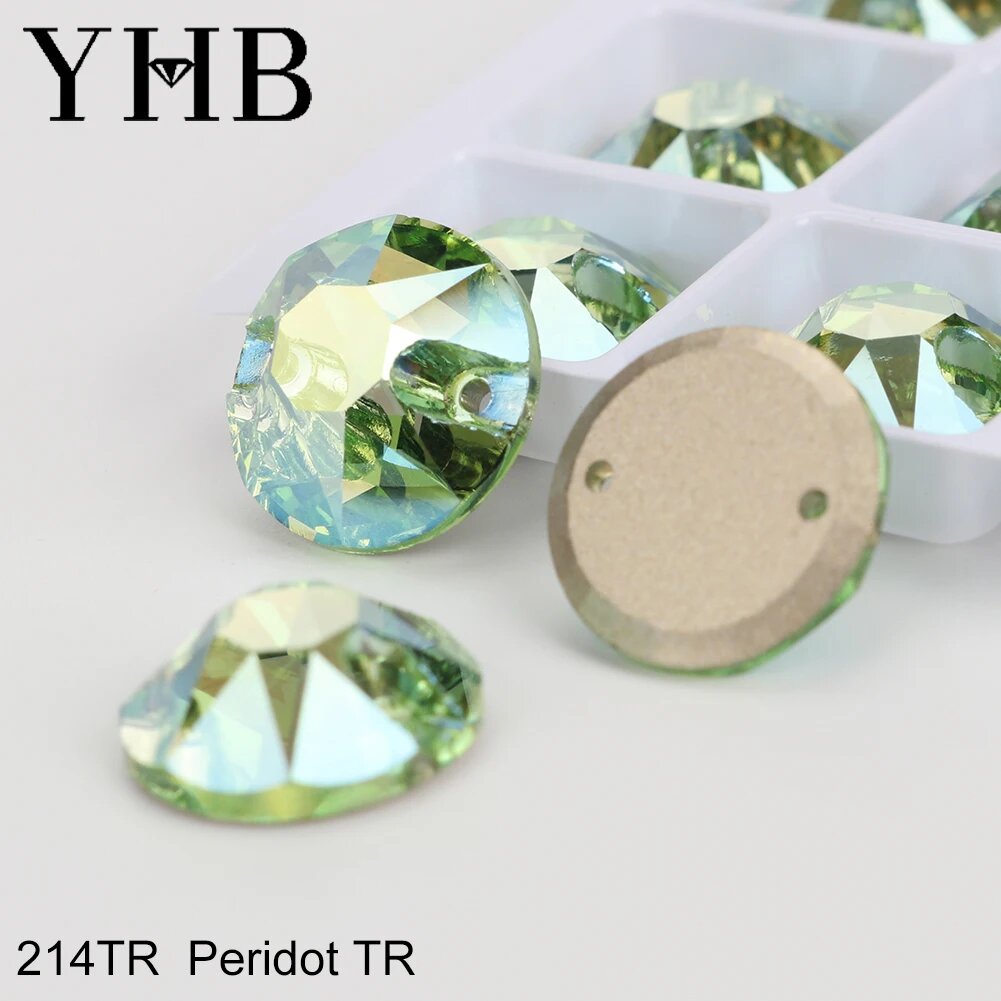 Стразы YHB 214TR Peridot, стеклянные