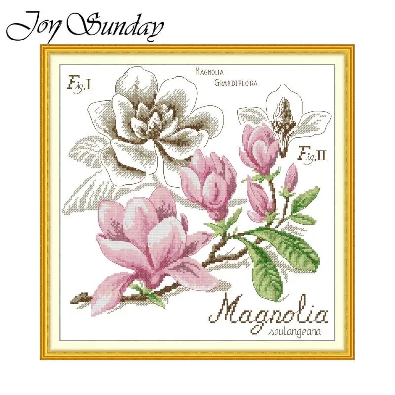 Набор для вышивания крестиком Joy Sunday Magnolia HA329, 14CT