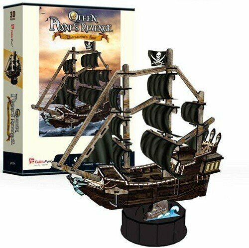 3D-пазл CubicFun "Корабль Месть королевы Анны", 100 деталей, 12x23,5x25,8 см