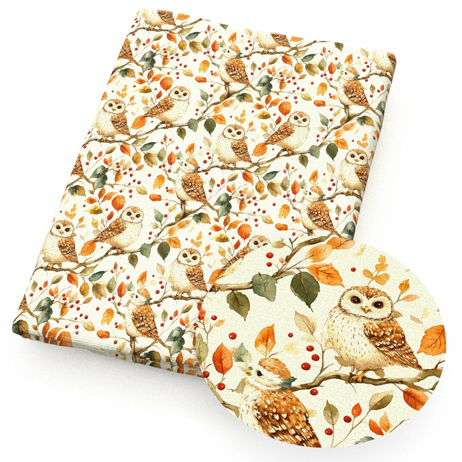 Парчовая ткань с совами, 50*145 см, Pure Cotton, Цвет: 1280739
