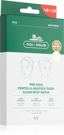 Пластыри для проблемной кожи VT Cosmetics Pro Cica Centella Asiatica Tiger Clear Spot Patch, 66 шт