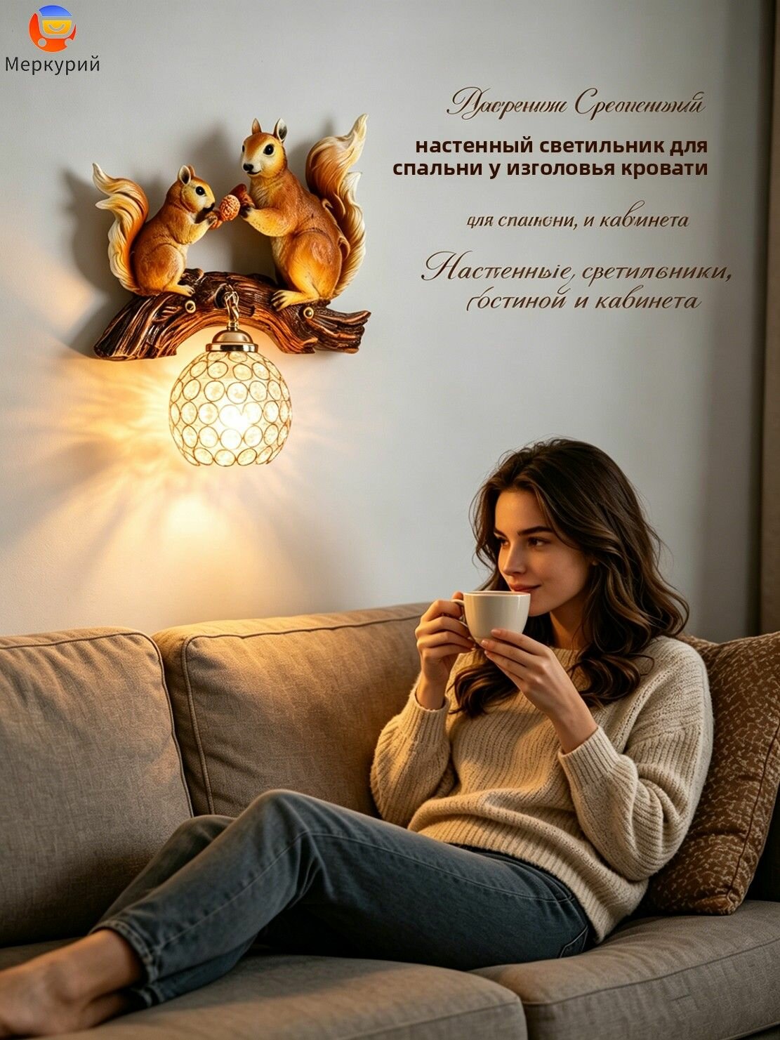 Детский настенный ночник в виде животного для спальни и гостиной