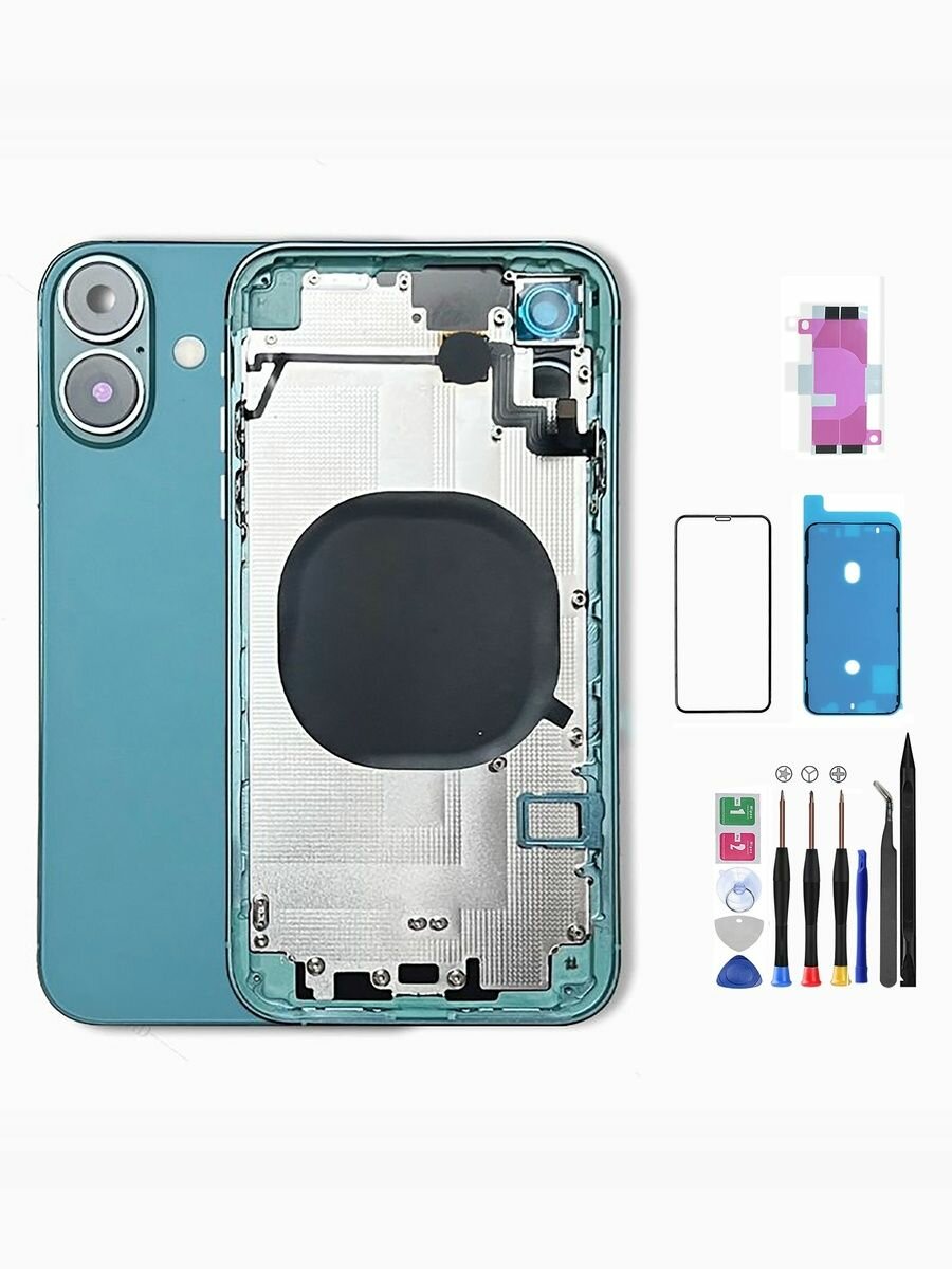 DIY комплект задней крышки, совместим с iPhone XR до 16, для самостоятельной замены с инструментами
