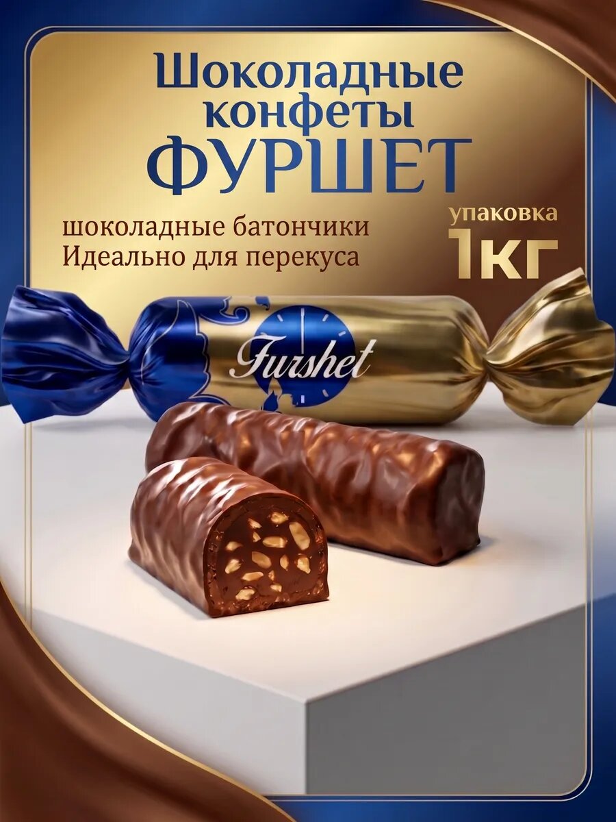 Конфеты шоколадные Фуршет с какао, и хрустящими шариками, 1кг
