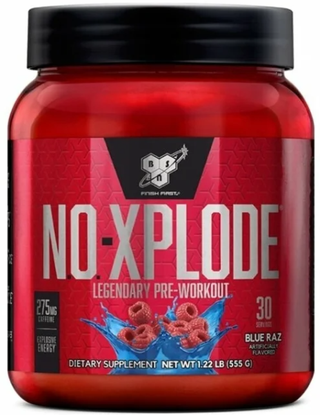 BSN N. O.-Xplode 3.0 555 гр Голубика. Предтренировочный комплекс. Произведено в США