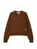 Кардиган STUDIO TOMBOY Ribbed-trim button-up cardigan, размер OneSize, коричневы...