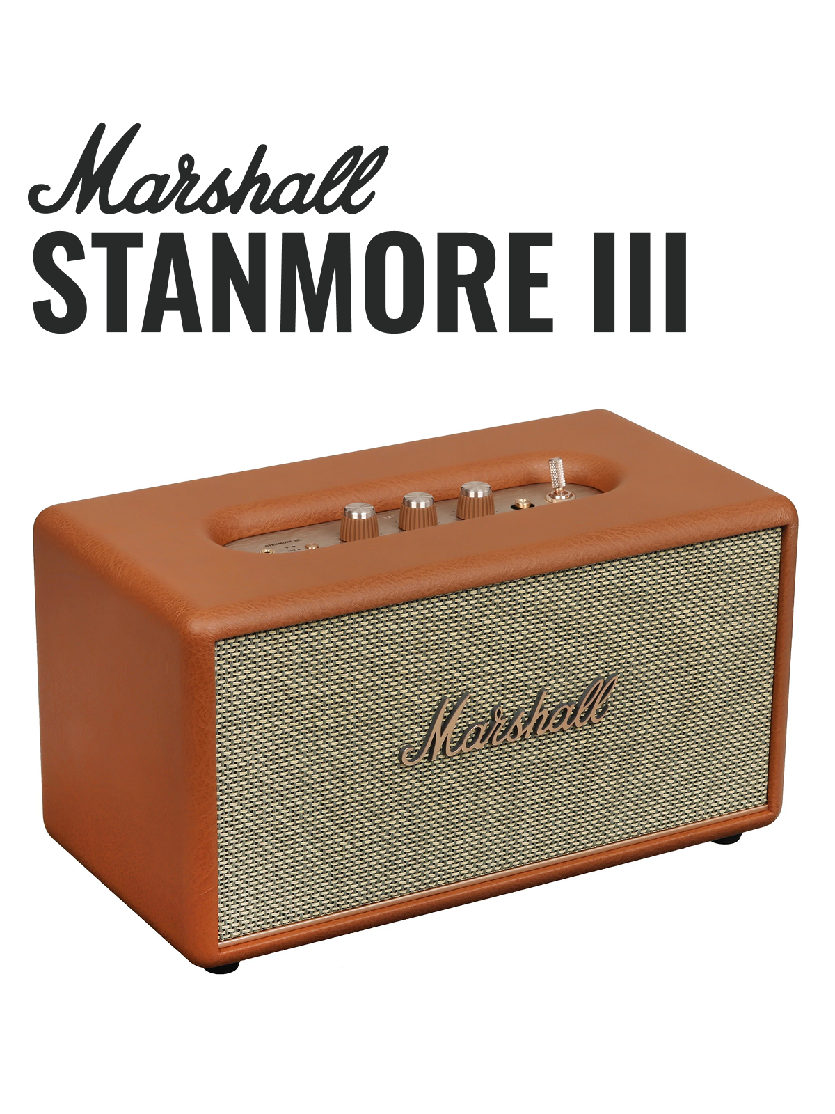 Колонка Marshall Stanmore III, 80 Вт, кнопочное и сенсорное управление, коричневый