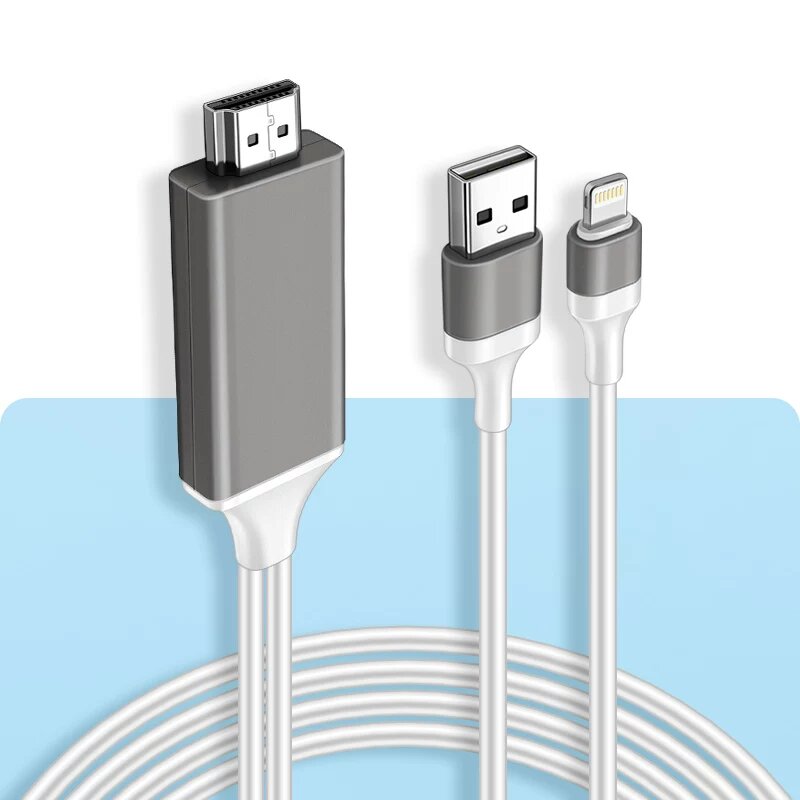 Подходит для мобильных телефонов Apple, кабель для проекции на HDMI-экран, кабель для разделения экрана высокой
