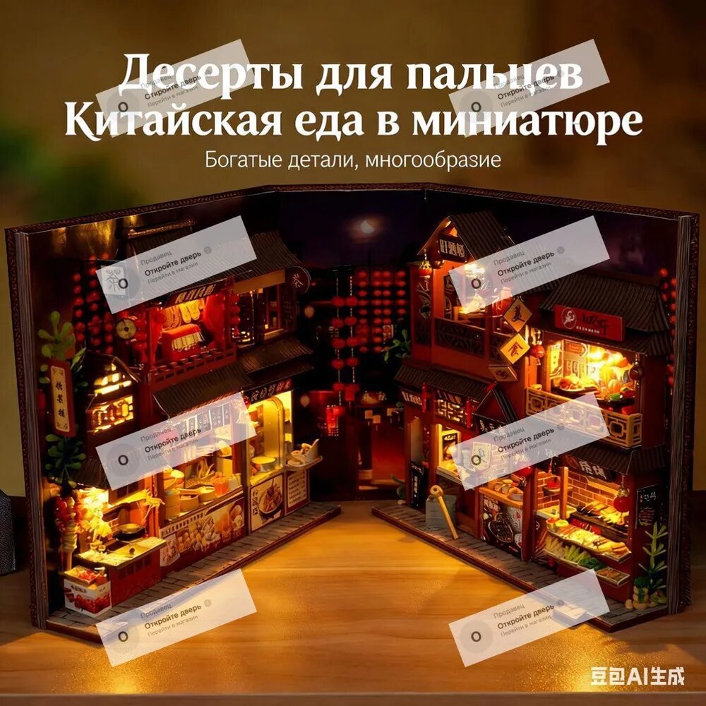 Румбокс конструктор Азиатский квартал с подсветкой