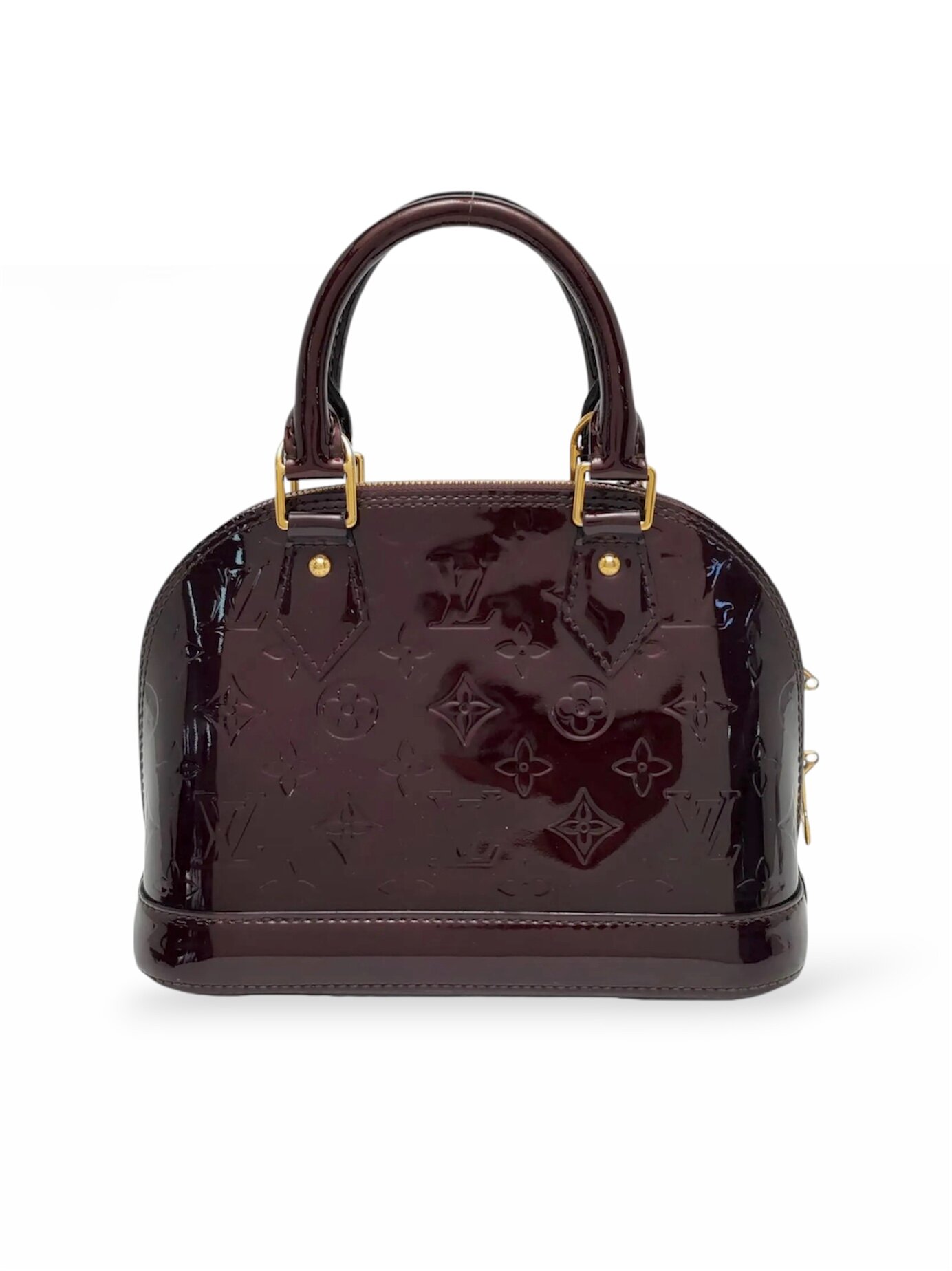 Сумка саквояж Louis Vuitton Alma BB Monogram, бордовый — фото 1