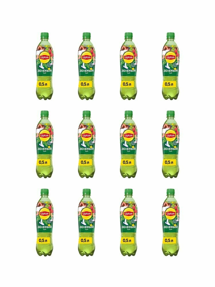 Lipton Холодный чай зеленый, 500 мл, 12 шт